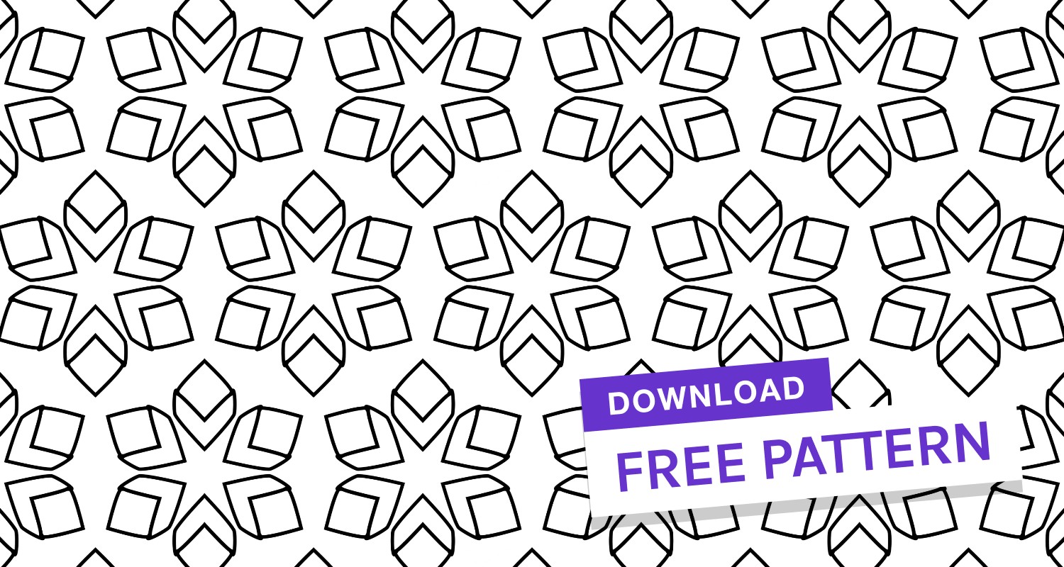 Free Seamless Pattern: Black lines #1 (hexagon, star) – Repper app