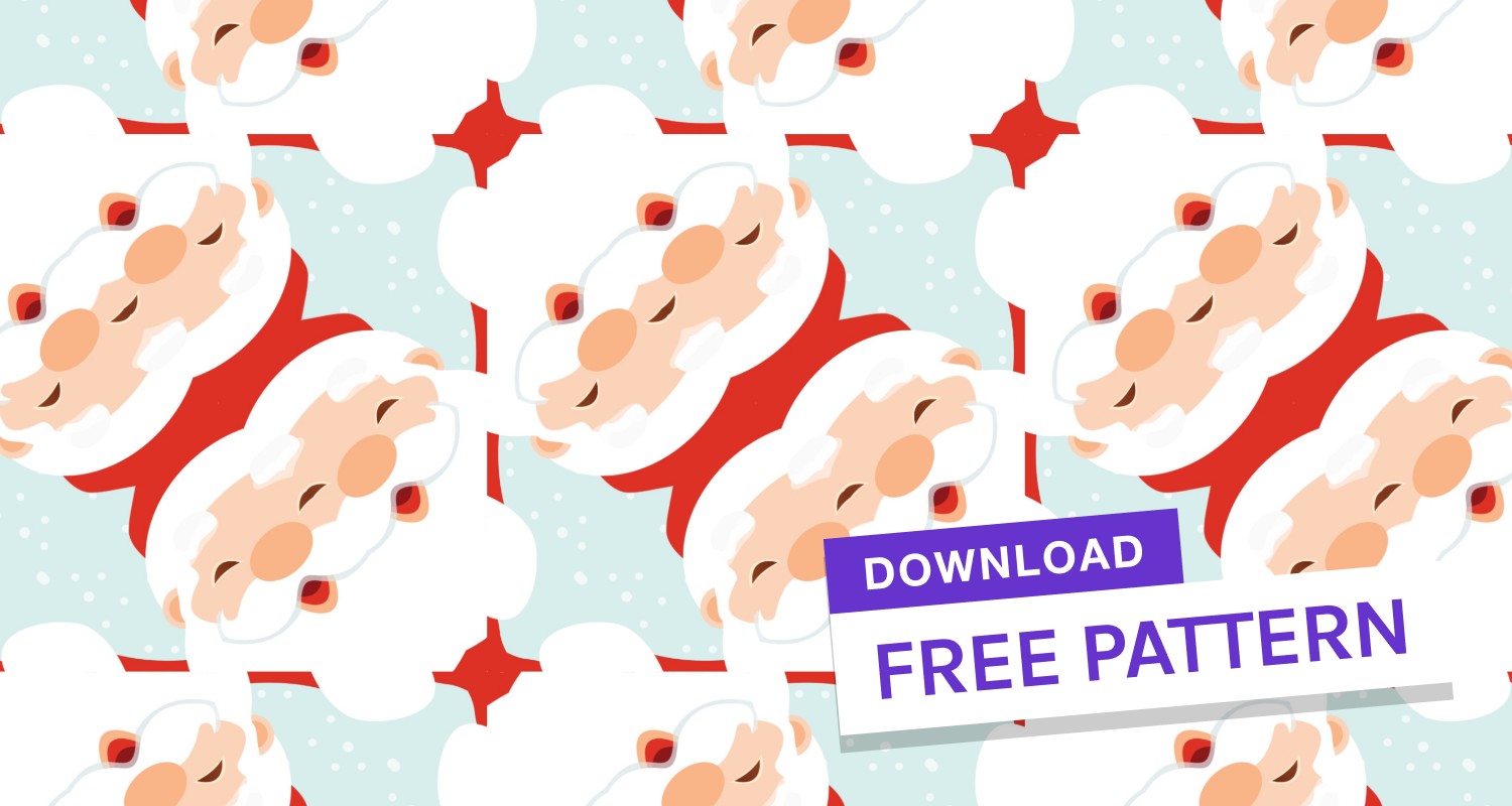 Free Seamless Pattern: Christmas Special #3 (Santa Claus, siamese, fun ...