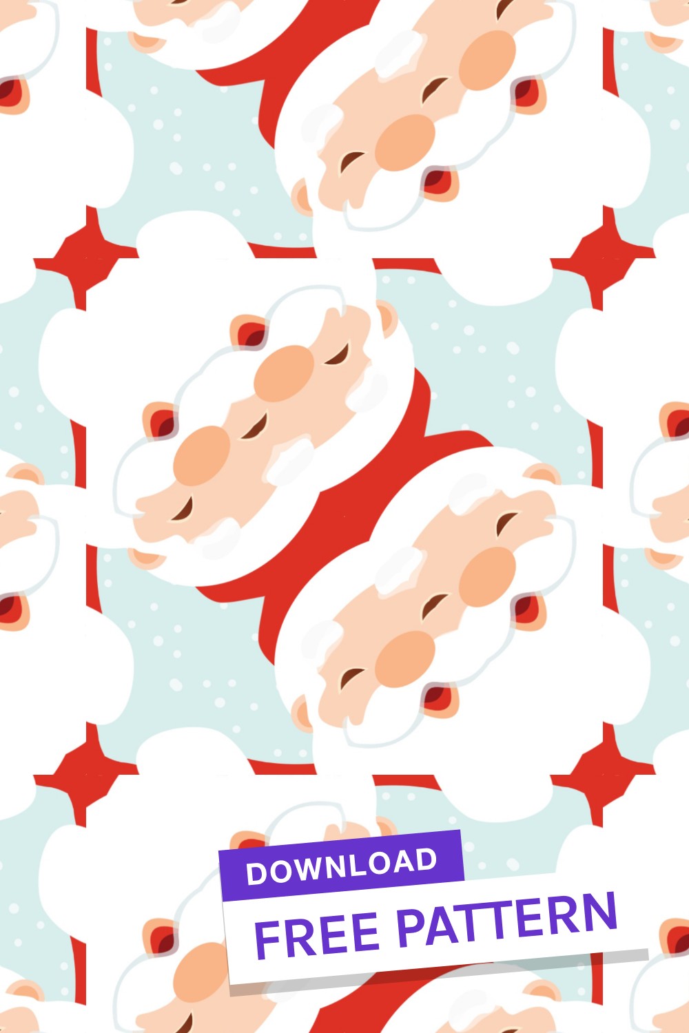 Free Seamless Pattern: Christmas Special #3 (Santa Claus, siamese, fun ...