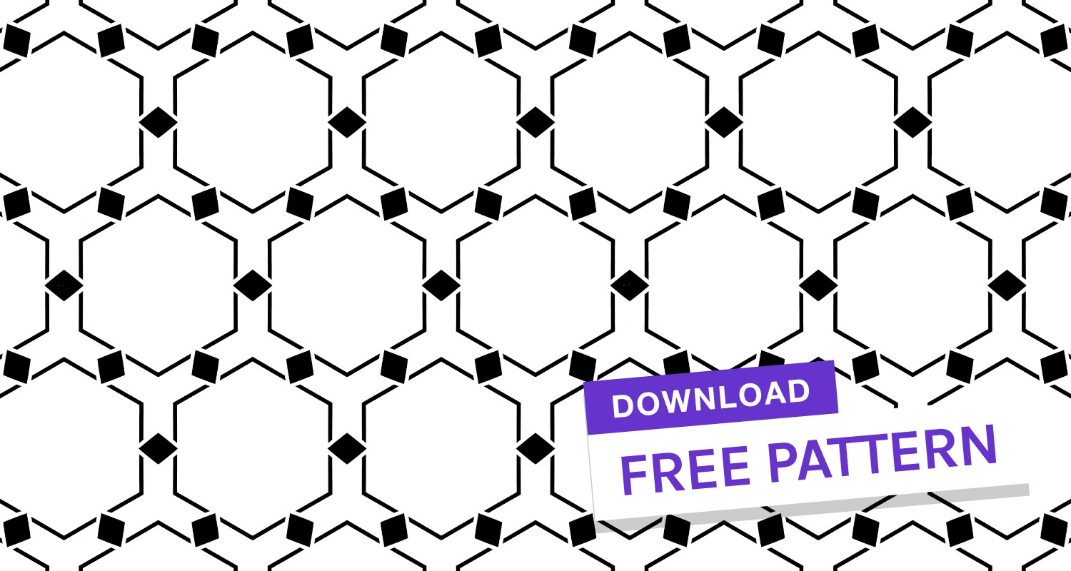 Free Seamless Pattern: Solid and lines #4 (honeycomb, diamonds, open ...