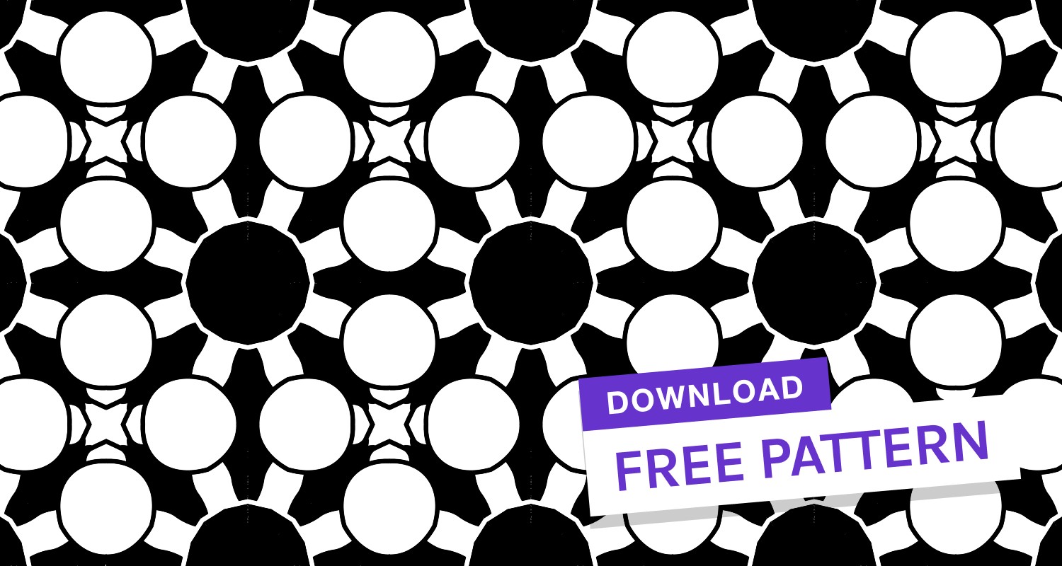 Free Seamless Pattern: Solid and lines #8 (round, octopus, balloons ...