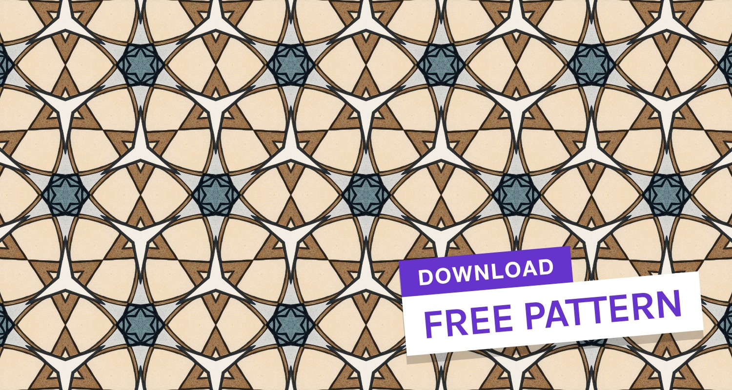 Free Seamless Pattern: Vintage flavors #1 (triangle, star, chain ...