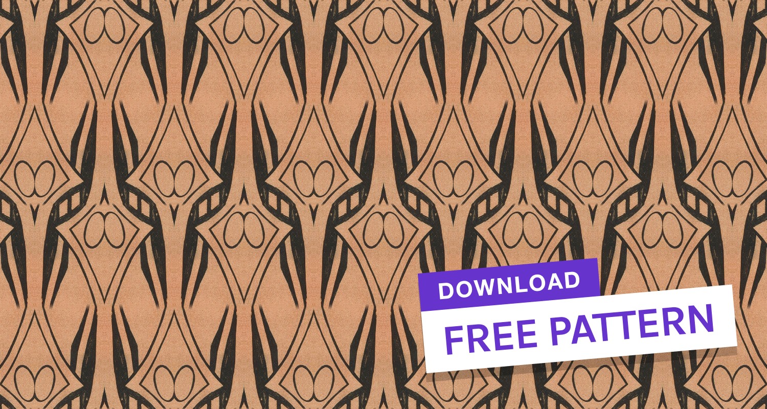Free Seamless Pattern: Vintage flavors #10 (directional, arrow, brown ...