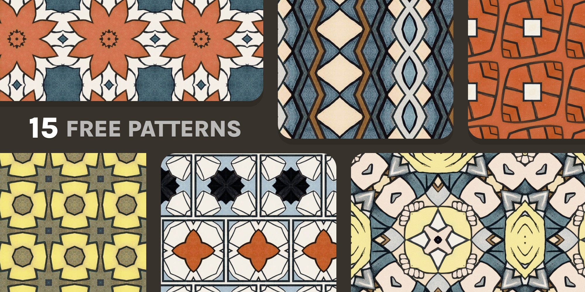 Free Seamless Pattern Collection: Vintage flavors (classic, retro ...